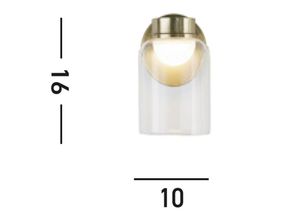 5053423268101 - LED-Wandleuchte Highball messingfarben IP44 Glas