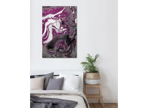 4049009858676 - Acrylglasbild QUEENCE Abstrakte Kunst Bilder Gr B H T 50 cm x 75 cm x 24 cm Acrylglasbild pink Acrylglasbilder Bilder in Marmor-Optik