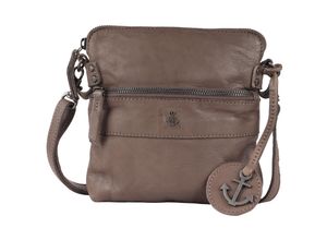 4046478077126 - Handtasche HARBOUR 2ND Taliza2 Damen Gr B H T 18cm x 19cm x 4cm braun (dusty) Leder Taschen Handtasche Damen Umhängetasche Schultertasche mit Logoanhänger