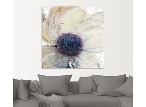 4058661367068 - Wandbild ARTLAND Blumenfluss II Bilder Gr B H 100 cm x 100 cm Alu-Dibond-Druck Blumen quadratisch 1 St beige (naturfarben) Bild Poster Bilder als Alubild Leinwandbild Wandaufkleber oder in versch Größen