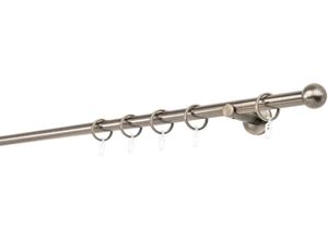 4066866104302 - Gardinenstange MYDECO 20mm Ball Wandträger 65 cm Gardinenstangen Gr L 370 cm 1 läufig braun (bronzefarben) Gardinenstangen Wandmontage