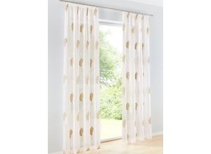 6941446655536 - Gardine HEINE HOME Gardinen Gr 225 cm Multifunktionsband 140 cm beige (sand) Halbtransparente Gardinen