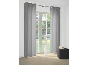 4004567153205 - Vorhang WIRTH Felsted Gr 1 grau Gardinen 150cm Ösen 132cm Polyester B132cm H150cm