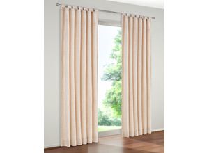 4004567090166 - Vorhang WIRTH Trondheim 328 g m² Gardinen Gr 145 cm Schlaufen 132 cm beige (natur) Schlaufen Gardine