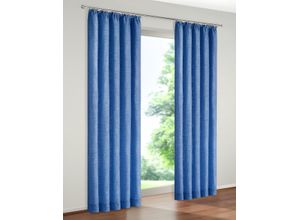 4004567098377 - Vorhang WIRTH Tromsö Gardinen Gr 160 cm Kräuselband 132 cm blau Kräuselband Gardine