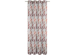 4004567227104 - Vorhang WIRTH Bray Gr 1 orange (terrakotta) Gardinen 145cm Ösen 132cm Baumwolle Polyester B132cm H145cm