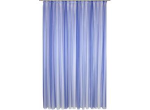 4004567148881 - Gardine WIRTH Eloise Gardinen Gr 245 cm Faltenband 300 cm blau Fertiggardine Fertigstore Gardine Gardinenstore Langstore Schlafzimmergardinen Store