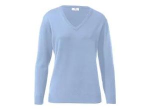 4061389189508 - V-Pullover aus 100% Schurwolle Pure Tasmanian Wool blau 36