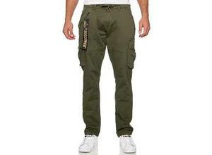 4057651510835 - Cargohose INDICODE INPerlo Gr L N-Gr grün (army) Herren Obermaterial 98% Baumwolle 2% Elasthan unifarben Hosen