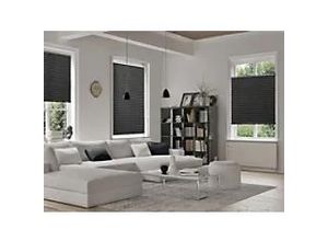 4059382014989 - Casa Pura Plissee Magic Polyester lackiertes Aluminium Schwarz 1200 x 2000 mm