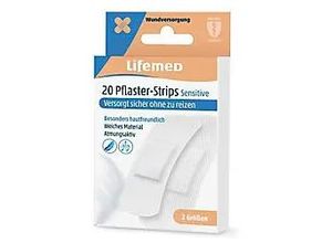 4251594200574 - Lifemed Pflaster-Strips Sensitive weiß 20er