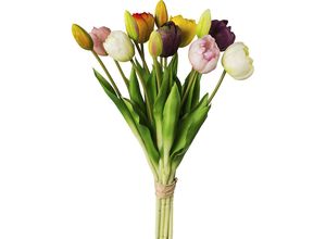 4003529602393 - Gefüllte Tulpen real touch 12er-Bund Höhe 390 mm VE 1 Stk bunt