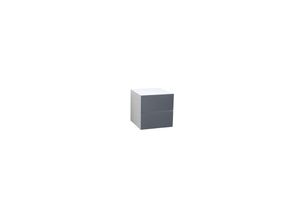 7640136845477 - Atlanta - Schubladencontainer mit 2 Schubladen mit Push-Open-Funktion und Glasfront Smokey Grey