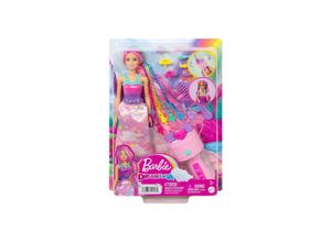 0194735141579 - HNJ06 - Barbie - Dreamtopia - Spielset mit Puppe Stylingwerkzeug und Haaraccessoires Flechtspaß