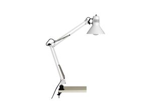 4004353898532 - BRILLIANT Lampe Hobby Schreibtischklemmleuchte weiß 1x A60 E27 40W geeignet für Normallampen (nicht enthalten) Mit Druckschalter am Leuchtenkopf