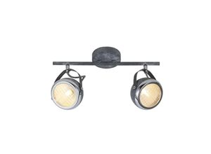 4004353250897 - Lampe Rider Spotrohr 2flg grau Beton 2x QT14 G9 33W geeignet für Stiftsockellampen (nicht enthalten) Köpfe schwenkbar - grau - Brilliant