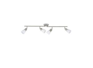 4004353038587 - BRILLIANT Lampe Sofia Spotrohr 4flg eisen chrom weiß 4x D45 E14 40W geeignet für Tropfenlampen (nicht enthalten) Arme drehbar   Köpfe schwenkbar