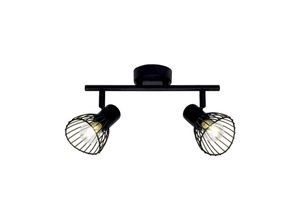 4004353306556 - Lampe Elhi Spotrohr 2flg schwarz 2x D45 E14 40W geeignet für Tropfenlampen (nicht enthalten) Köpfe schwenkbar - schwarz - Brilliant