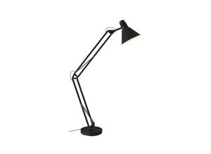 4004353106408 - BRILLIANT Lampe Winston Standleuchte 1flg schwarz | 1x A60 E27 60W geeignet für Normallampen (nicht enthalten) | Mit Fußschalter   Kopf schwenkbar