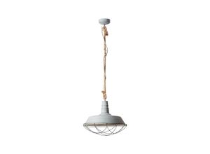 4004353246777 - Lampe Rope Pendelleuchte 47cm grau Beton 1x A60 E27 60W geeignet für Normallampen (nicht enthalten) Für LED-Leuchtmittel geeignet - Brilliant