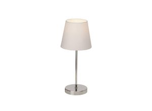 4004353219030 - BRILLIANT Lampe Kasha Tischleuchte Touchschalter chrom weiß 1x D45 E14 40W geeignet für Tropfenlampen (nicht enthalten) Mit An Aus-Touchschalter