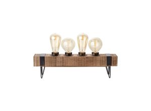 4004353327056 - BRILLIANT Lampe Woodhill Tischleuchte 4flg antik schwarz 4x A60 E27 30W geeignet für Normallampen (nicht enthalten) Mit Schnurzwischenschalter