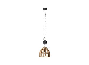 4004353364778 - BRILLIANT Lampe Matrix Nature Pendelleuchte 34cm antik holz schwarz korund 1x A60 E27 60W geeignet für Normallampen (nicht enthalten) Kette ist kürzbar