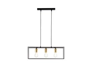 4004353355875 - Lampe Arica Pendelleuchte 3flg schwarz messing 3x A60 E27 60W geeignet für Normallampen (nicht enthalten) Kabel kürzbar - schwarz - Brilliant