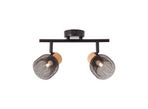 4004353351570 - BRILLIANT Lampe Flaka Spotrohr 2flg schwarz matt 2x QT14 G9 6W geeignet für Stiftsockellampen nicht enthalten Köpfe schwenkbar Für LED-Leuchtmitel geeignet