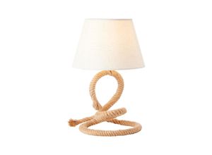 4004353377174 - Lampe Sailor Tischleuchte natur weiß Seil Textil 1x A60 E27 40WNormallampen (nicht enthalten) - weiß - Brilliant