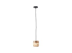 4004353382475 - Lampe Crosstown Pendelleuchte 16cm holz hell schwarz Bambus Metall 1x A60 E27 40WNormallampen (nicht enthalten) - braun - Brilliant