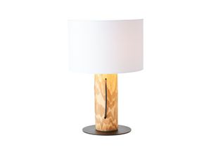 4004353394492 - Lampe Jimena Tischleuchte kiefer gebeizt Holz Textil 1x A60 E27 25WNormallampen (nicht enthalten) - braun - Brilliant