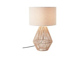 4004353391835 - Lampe Laraine Tischleuchte natur beige 1x A60 E27 42W Mit Schnurzwischenschalter - braun - Brilliant