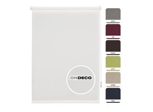 4040255306232 - Ondeco Tageslichtrollo Win ohne Bohren Klemmfix lichtdurchlässig und Blickdicht Farbe Weiß Größe 120x160 cm