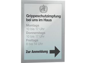 4005546405902 - DURABLE DURAFRAME® A3 Info-Rahmen Selbstklebender Präsentationsrahmen für Werbung die häufig aktualisiert wird 1 Packung = 6 Stück Farbe metallic silber