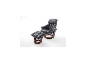 4027207018535 - iNNoSeat by MCA + CALGARY Relaxer mit Hocker - versch Farben - Schwarz Wallnuss