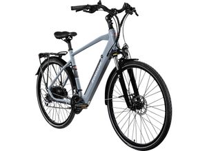 4260582293443 - Z810 E Bike Trekkingrad Herren ab 160 cm mit Nabenmotor Pedelec Trekking Fahrrad mit 24 Gang und Beleuchtung StVZO