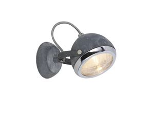 4004353250873 - Lampe Rider Wandspot grau Beton 1x QT14 G9 33W geeignet für Stiftsockellampen (nicht enthalten) Kopf schwenkbar - grau - Brilliant