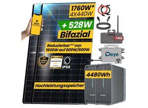 4255813305620 - Epp All in one 1760W Balkonkraftwerk mit Speicher Komplettset 448 kWh Marstek B2500-D mit DEYE 1600W WIFI Wechselrichter