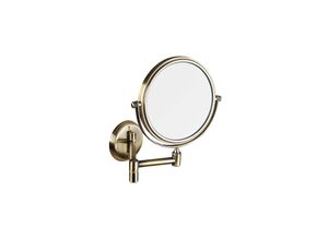 4250657520543 - Brillantbad BETRO BRONZE Rasier- & Kosmetikspiegel Messing Glas Bronze 180x250x360 mm ø133 mm für Bad & WC >> zum Bohren