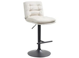 4251756498139 - Barhocker Damar mit Samtbezug I Barstuhl höhenverstellbar und drehbar I gepolsterter Tresenhocker mit Fußstütze und Rückenlehne