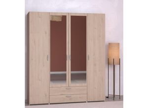 3480940299172 - Parisot Daily 13 Kleiderschrank 4-türig mit Spiegel Eiche