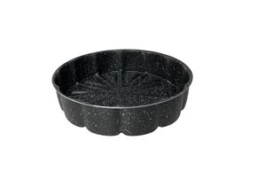 4252021386816 - Cheffinger - Runde Backform Küchenform Marmor Anti Haft Ø26cm Tarte schwarz