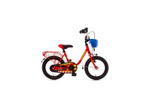 4033365996608 - 14 Feuerwehr Kinderfahrrad feuerrot weiß gelb