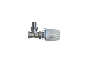 4002072275207 - HEIMEIER Thermostat-Ventil 1 2 Z Eck weiss vernickelt mit Fühler K