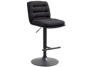 4251756497910 - Barhocker Damar mit Stoffbezug I Barstuhl höhenverstellbar und drehbar I gepolsterter Tresenhocker mit Fußstütze und Rückenlehne