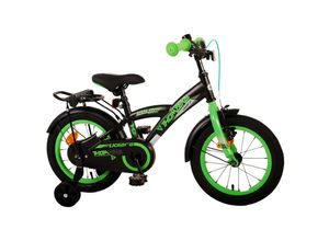 8715347213748 - Kinderfahrrad Thombike für Jungen 14 Zoll Kinderrad in Schwarz Grün