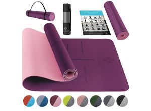 4260692710038 - KESSER® Gymnastikmatte mit Tragegurt rutschfest TPE Yogamatte Gepolstert & rutschfest Fitnessmatte  183 x 61 Trainingsmatte für Fitness Sportmatte Pilates & Gymnastik Workout extradick