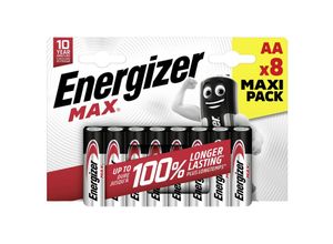 7638900437720 - - MAX 8er-Pack AA-Batterien lange Lebensdauer für den täglichen Gebrauch keine Sulfatierung und 10 Jahre Lebensdauer