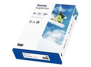 4011211074458 - Kopierpapier tecno superior DIN A4 80 g m² hochweiß 1 Karton = 5 x 500 Blatt